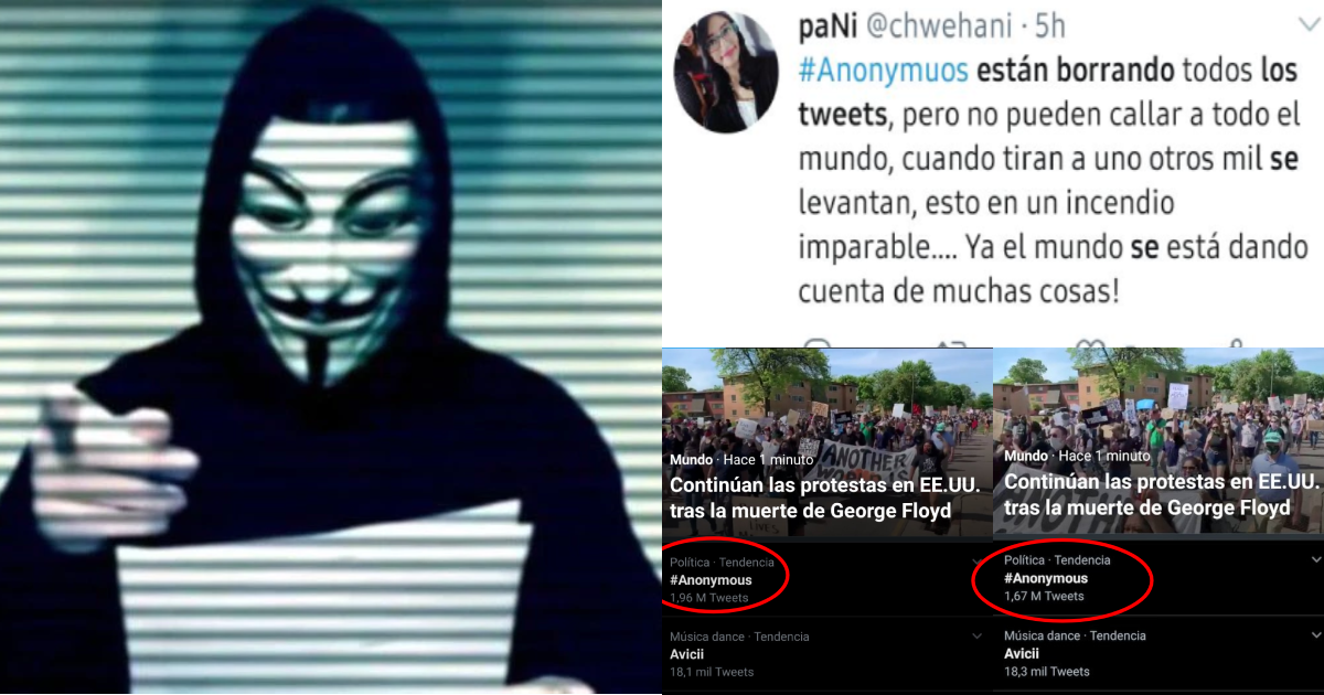Usuarios de Twitter reportan que tuits relacionados con Anonymous están ...