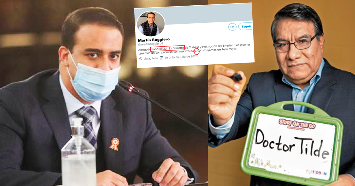 Martín Ruggiero comete faltas ortográficas al describir su perfil ...