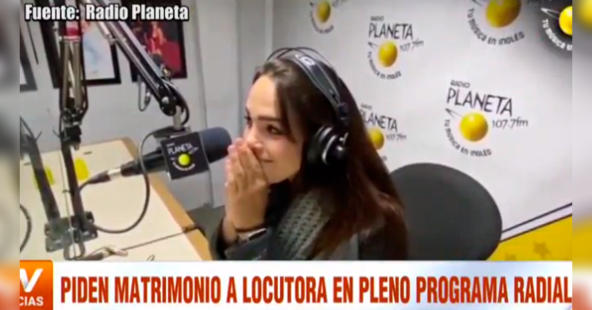 Novio de locutora de radio local sorprende programa en vivo para ...