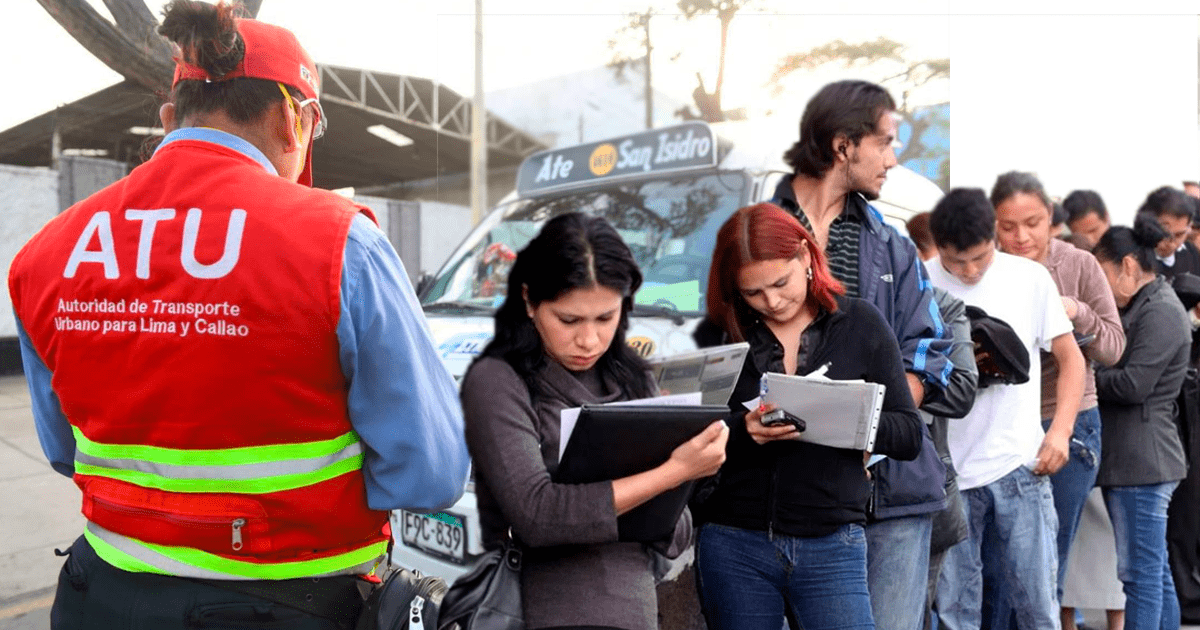 ¿Buscas trabajo? ATU abrió plazas laborales con sueldos de hasta S/ 2,000