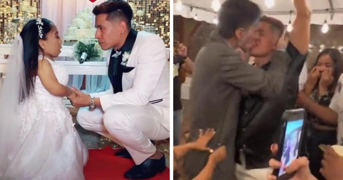 Invitado besa a novio frente a recién casada y desata gresca en fiesta