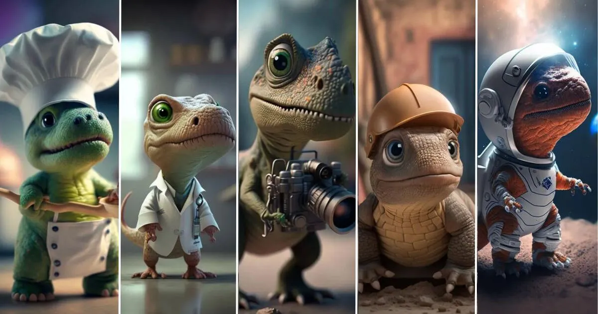 Dino-profesiones: La tendencia viral de crear mini dinosaurios con ...