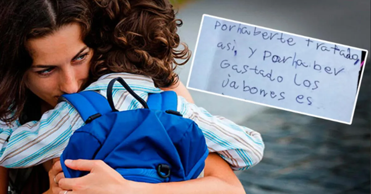 "Perdón por gastar los jabones": niño hace llorar a miles por carta a ...