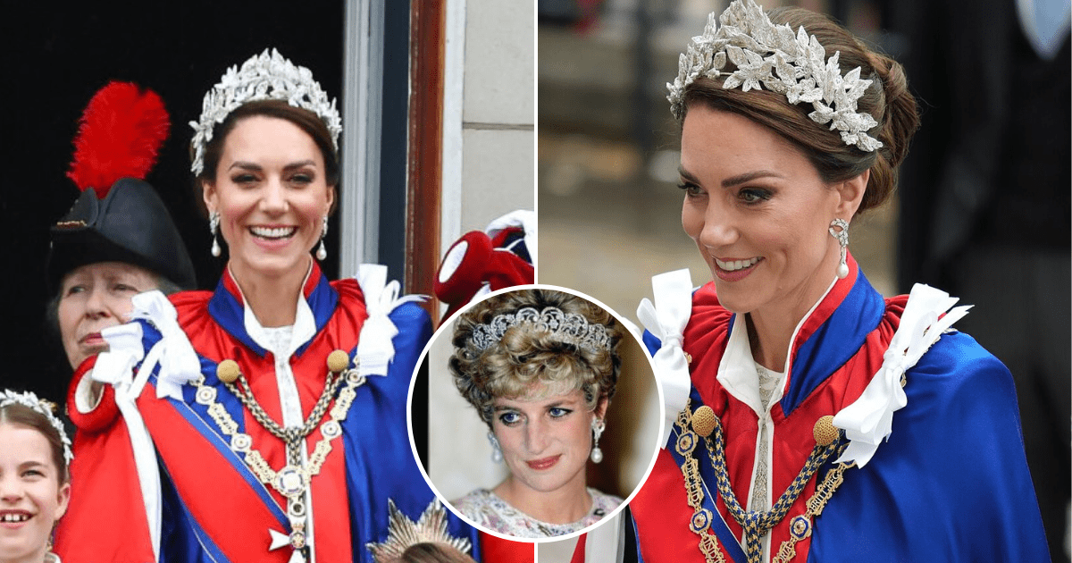 Kate Middleton honra a Lady Di con un atuendo bordado y unos aretes ...