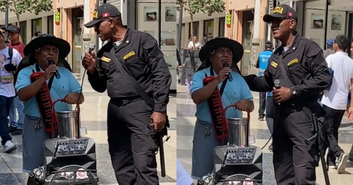 Policía se gana la admiración en TikTok al cantar con adulto mayor ... Policía se gana la admiración en TikTok al cantar con adulto mayor ...
