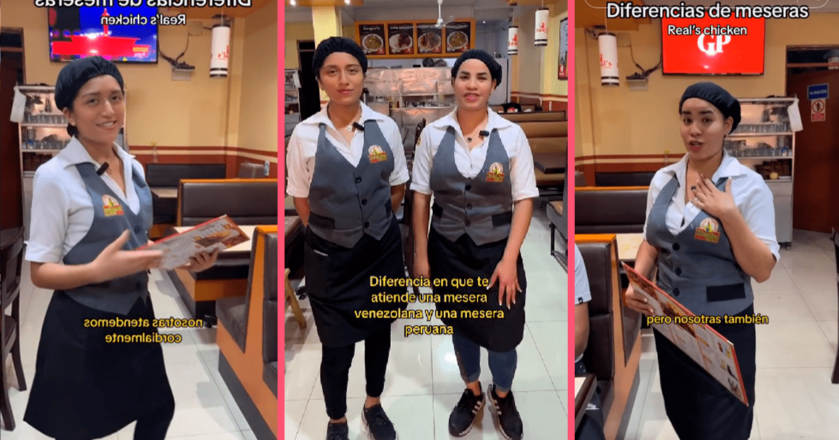 Peruana y venezolana 'compiten' sobre quién atiende mejor como mesera y ...