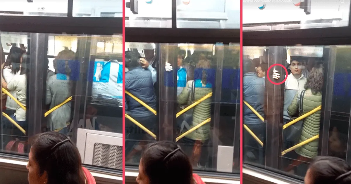 Mano de joven queda atrapada en puerta de Metropolitano y conmociona ...