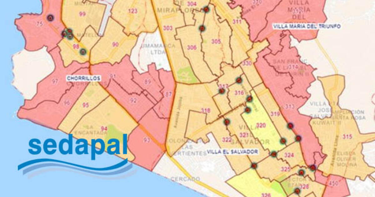 Corte de agua HOY en Lima: CONSULTA mapa de Sedapal y conoce los ...
