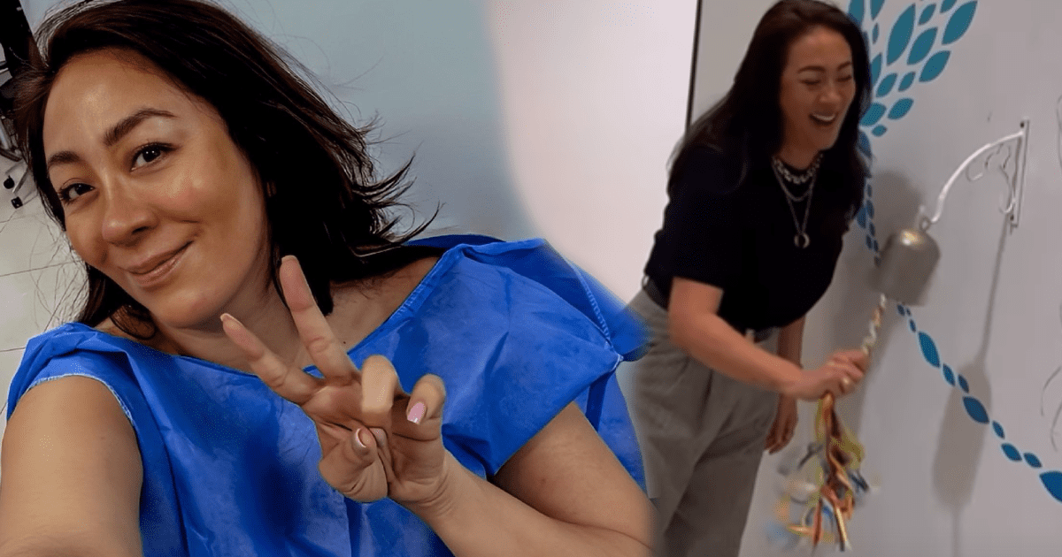 Cathy Sáenz llora de emoción en su última radioterapia contra el cáncer ...