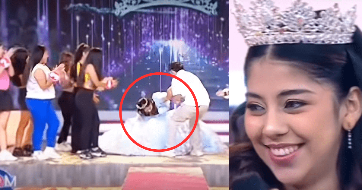 Zully se puso vestido de quinceañera, perdió el equilibrio y sufrió ...
