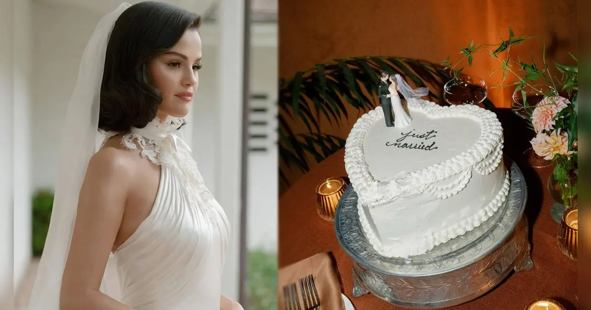 Selena Gomez deslumbra con tres vestidos de novia de Ralph Lauren en su boda con Benny Blanco