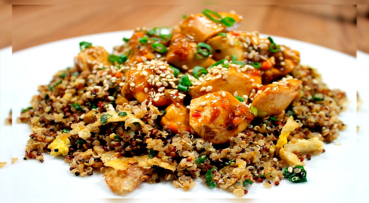Comparte con toda la familia un delicioso arroz chaufa de quinua con pollo