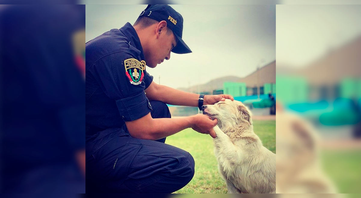 Suboficial de la PNP se despide con tristeza de su amigo Luchito tras graduarse de la Escuela