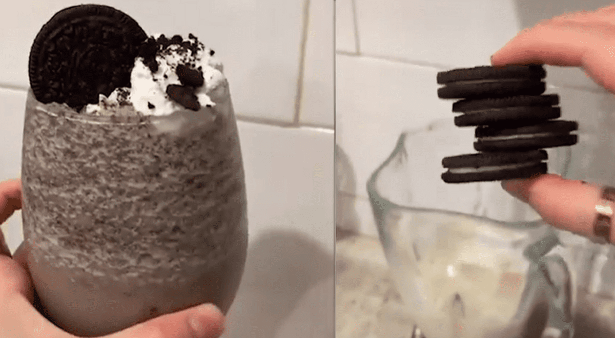 Usuaria de TikTok se hizo viral al preparar frappé de Oreo en segundos