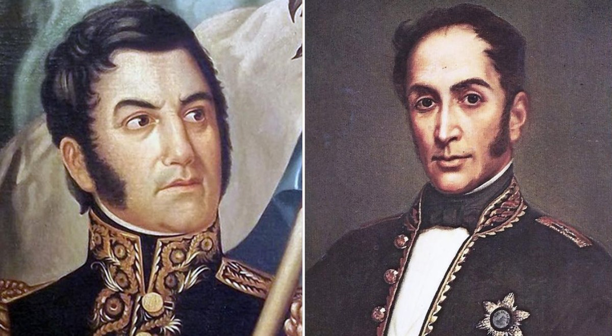 La particular actualización digital de José de San Martín y Simón Bolívar