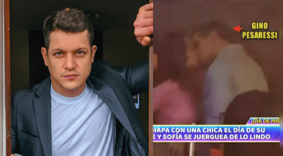 Gino Pesaressi ampayado en fiesta besándose con quien sería su nuevo amor | VIDEO