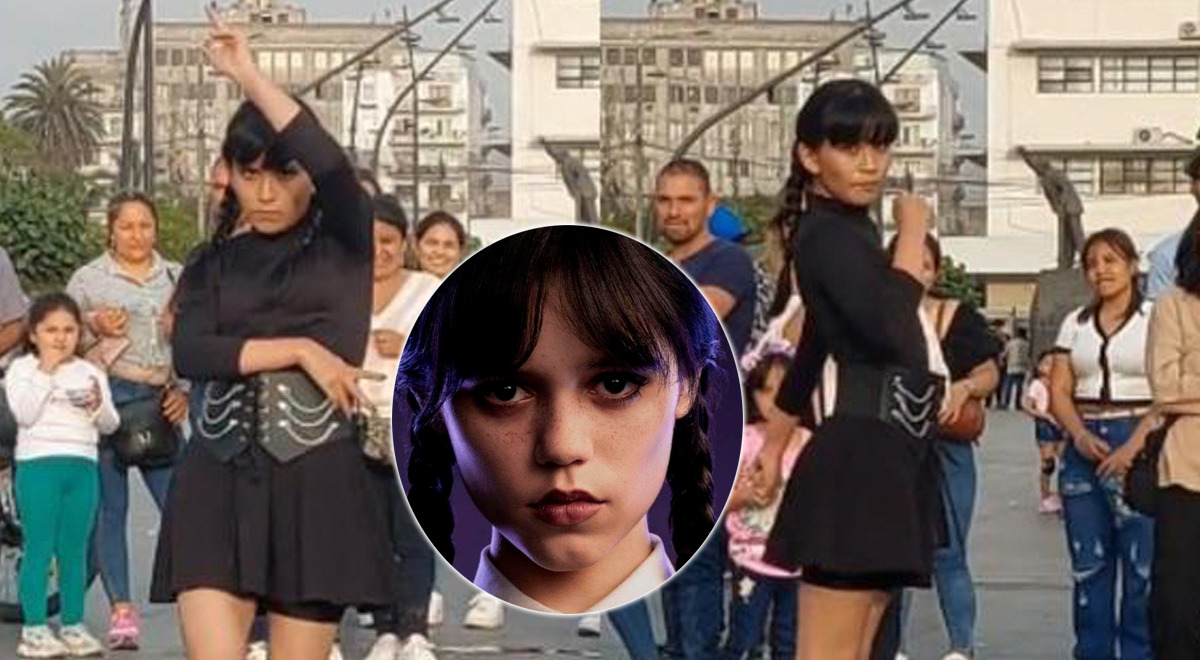 Imitadora peruana de Merlina Addams impacta a transeúntes: "Bien hecho ...