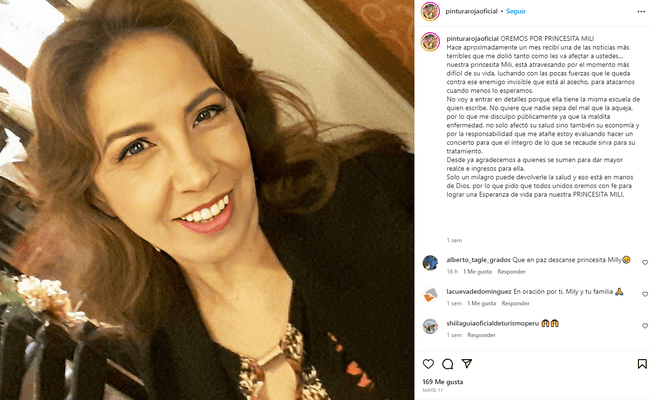 El último mensaje de Pintura Roja hacia la 'Princesita Mily' que pronosticaba su trágico final